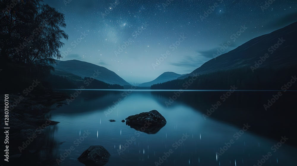 wide-angle astrophotography image of a dark sky reserve, free from ...