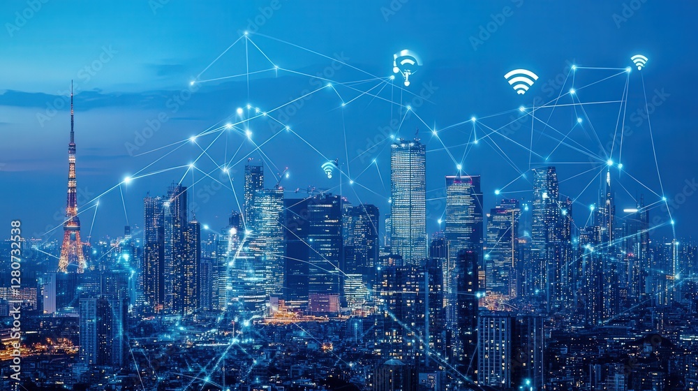 high-tech AI-driven smart city powered entirely by renewable energy ...