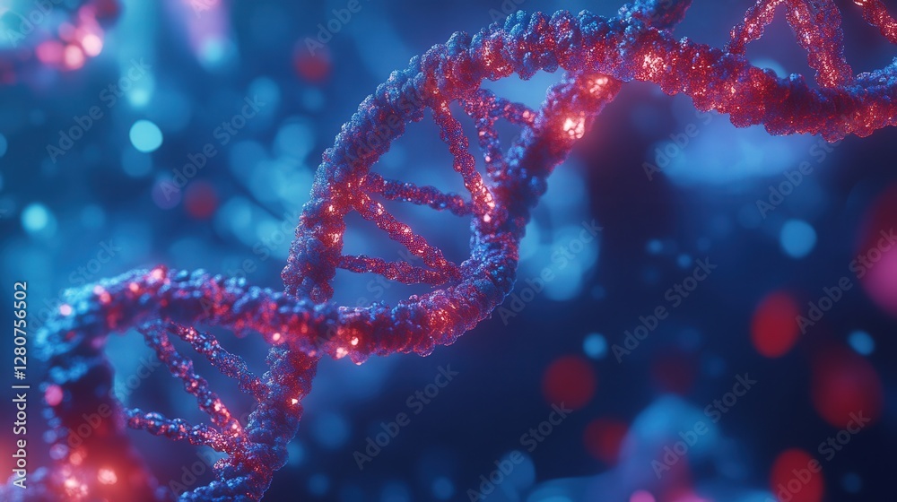 vivid visual showing how genetic recombination occurs in DNA, with a ...