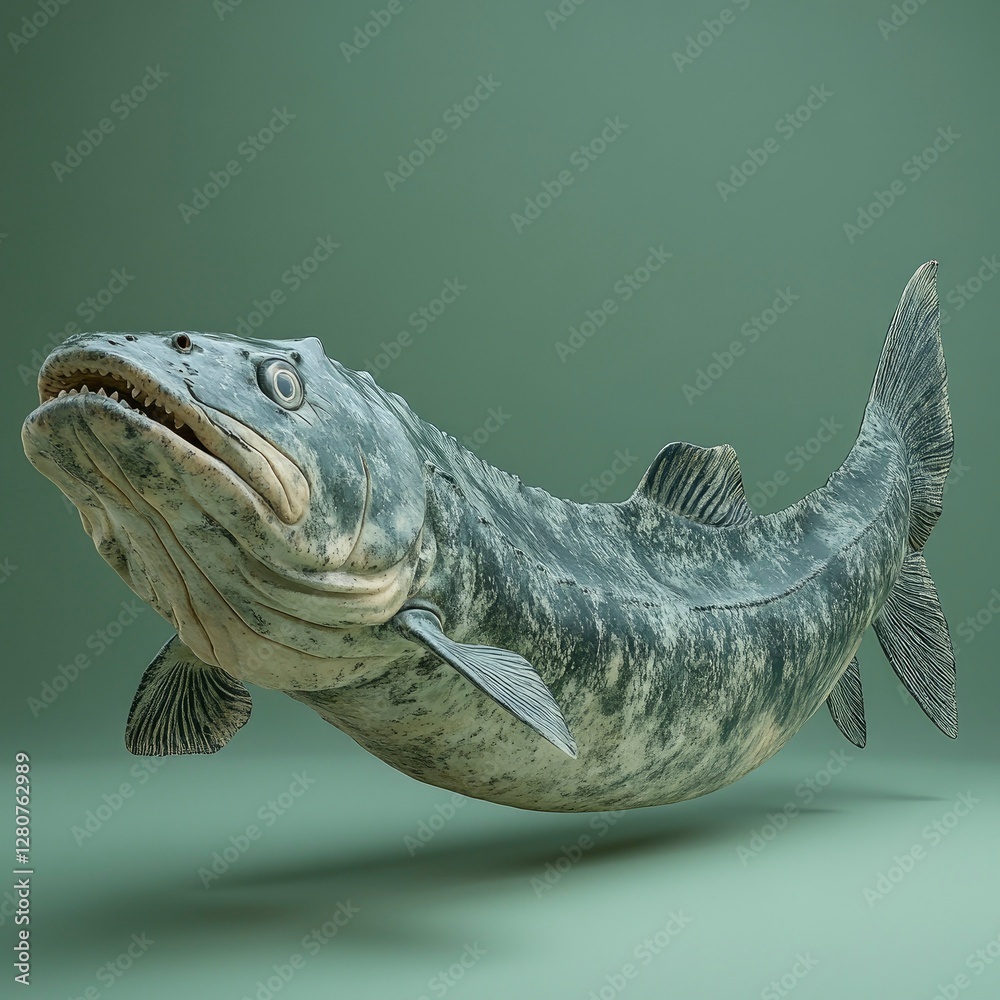 3D Render of Extinct Dunkleosteus Fish, Prehistoric Marine Life Stock ...