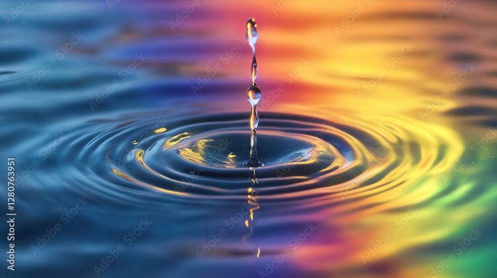 animation of light bending as it enters a water droplet, demonstrating ...