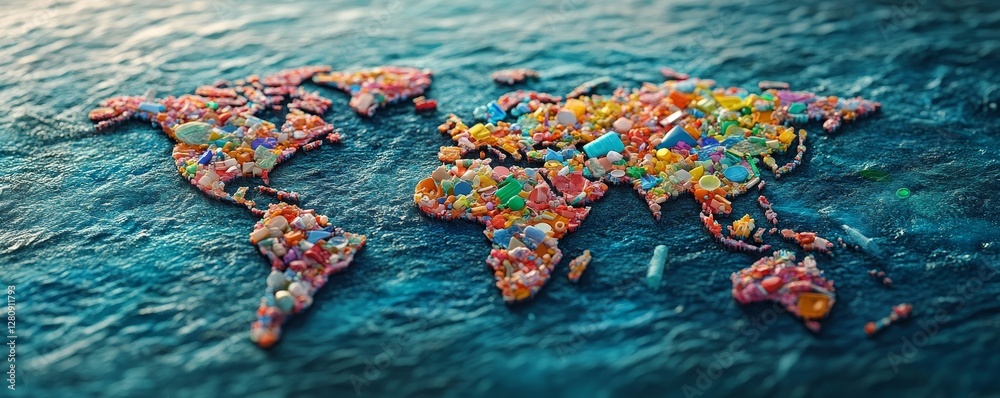 Global environmental issue of microplastic pollution depicted by ...