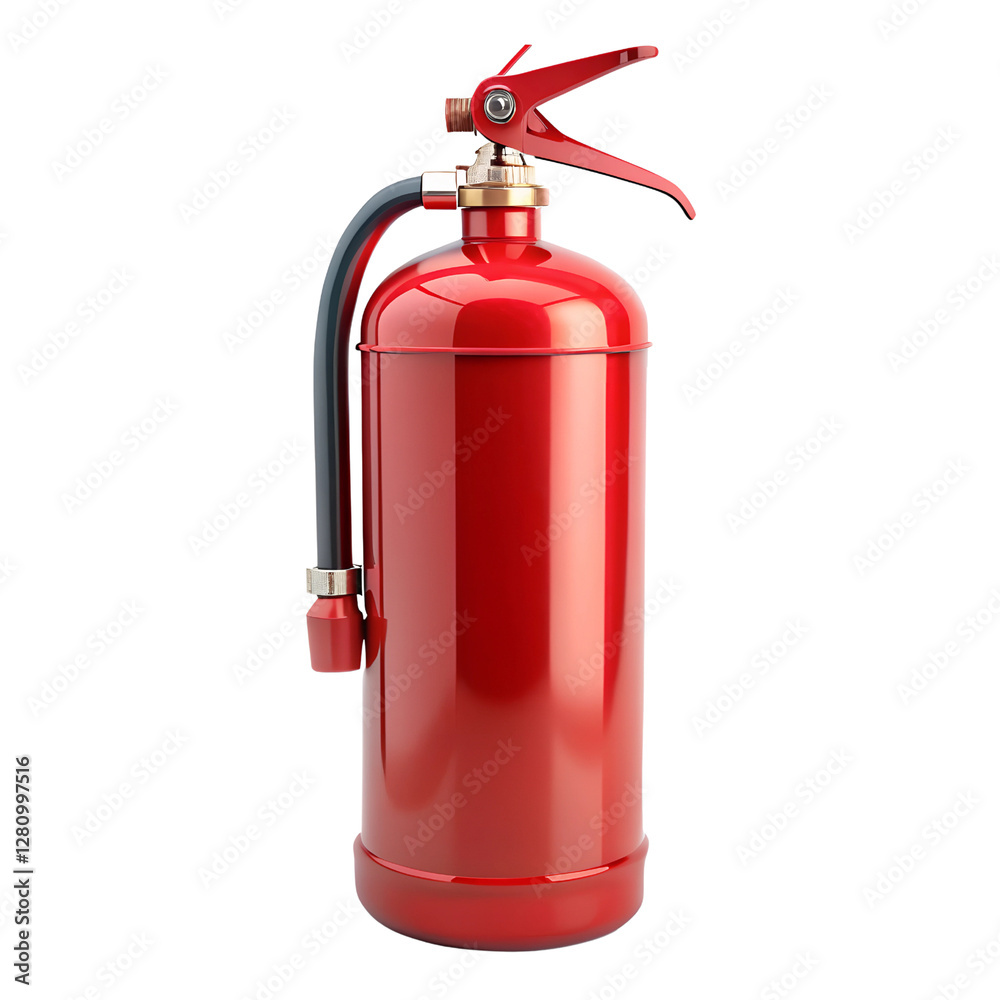 Red Fire Extinguisher: Safety equipment for fire suppression with ...
