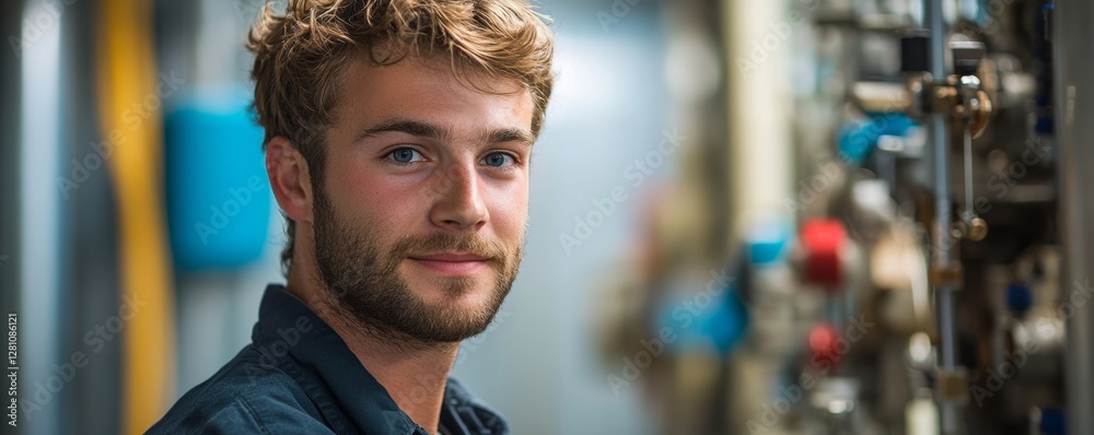 Engineer Operator Using Scada System, Generative AI Stock Photo | Adobe ...