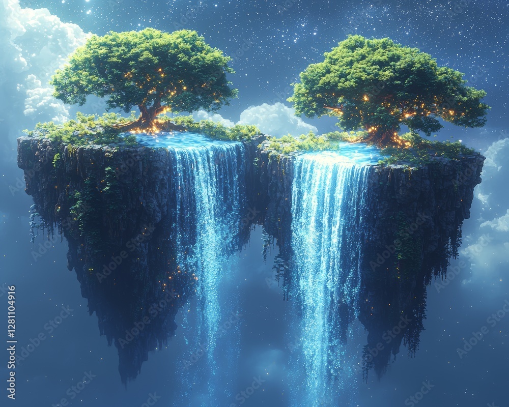 Stock surreal landscapes and dreamlike scenes, a double exposure of a ...