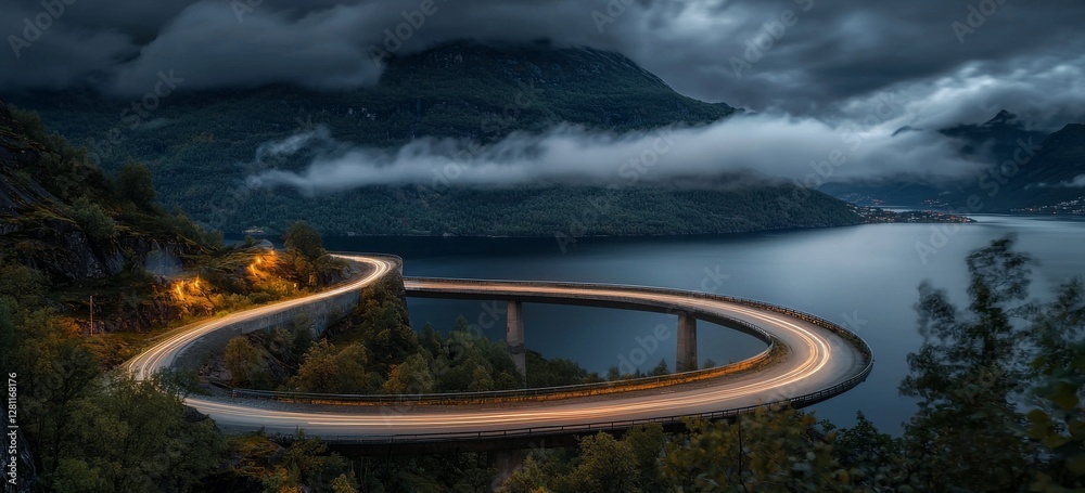 The Storseisundet Bridge along the Atlantic Road in More og Romsdal ...