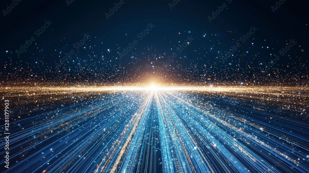 Super fast speed lines from the far side background are displayed in ...