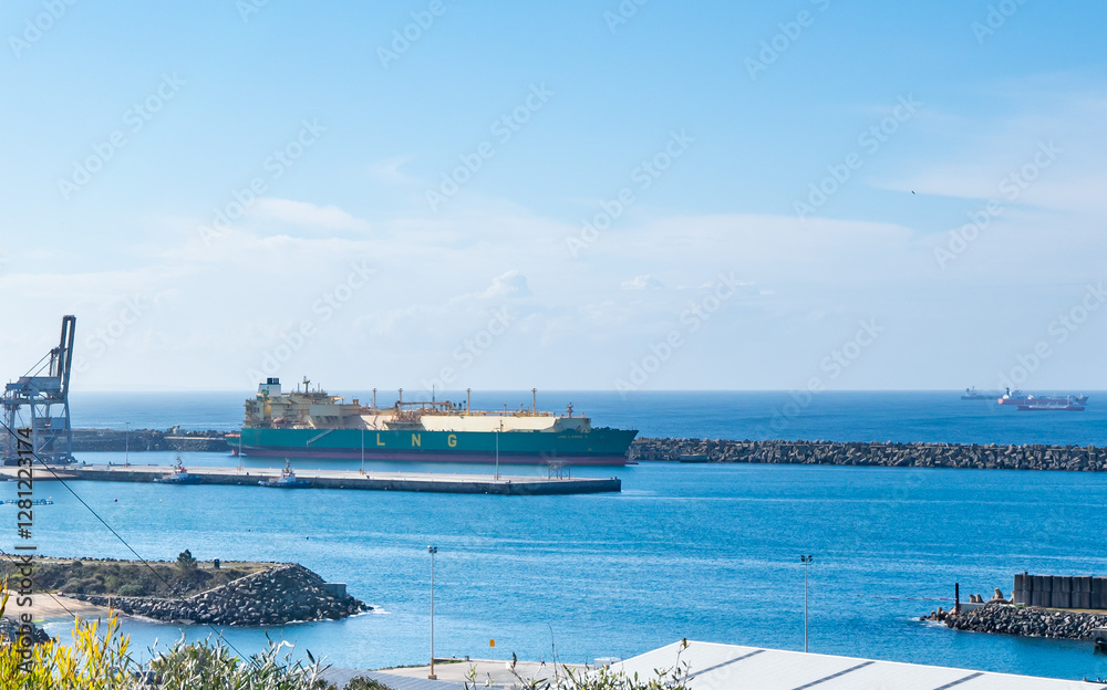 LNG - Liquified natural gas tanker, deliver LNG at LNG terminal in ...