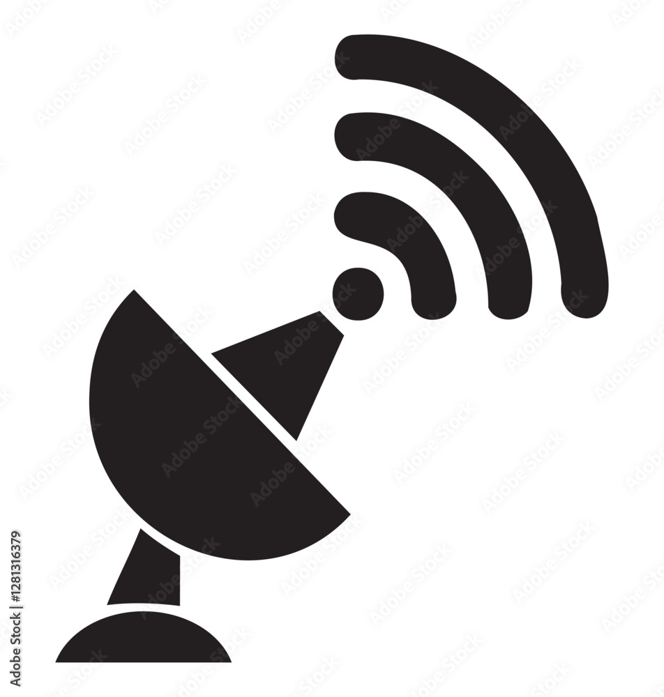 Antena icon , communication design template logo , wifi signal channel ...
