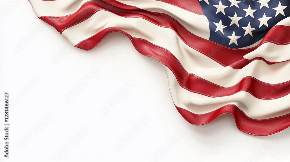 Freedom celebrated waving american flag usa dramatic lighting high ...