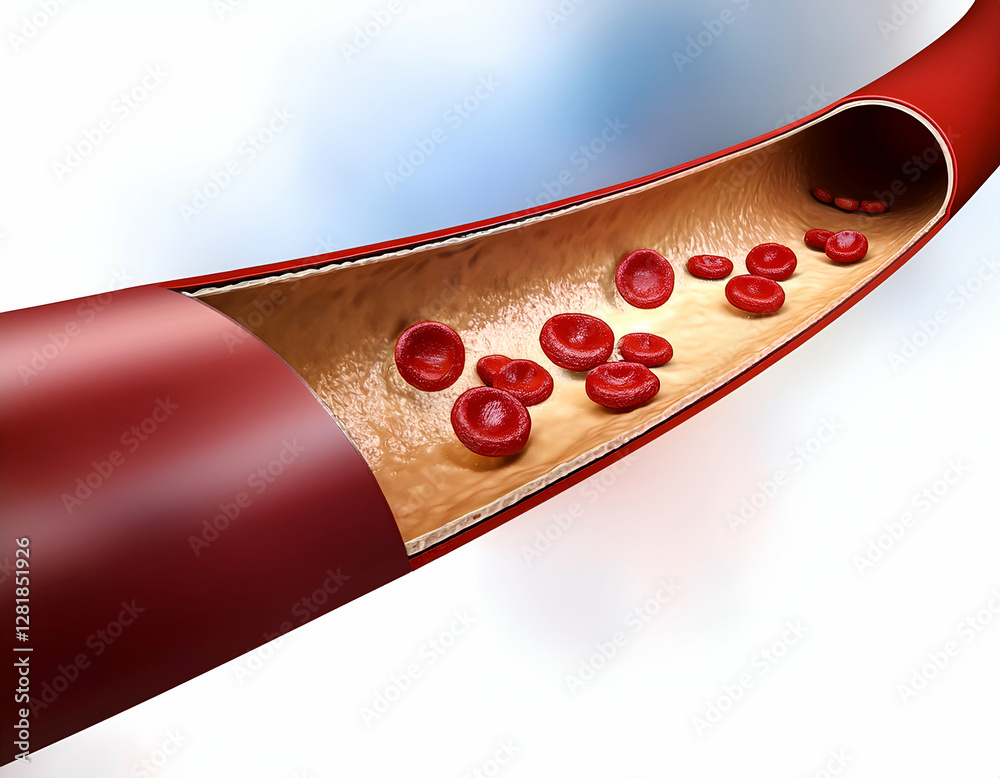 Blood Vessel Anatomy: A detailed, photorealistic illustration showcases ...