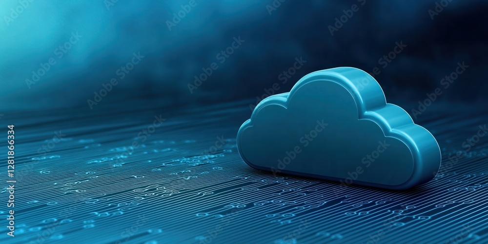 Innovative cloud computing technology using binary code and abstract background for cloud ...