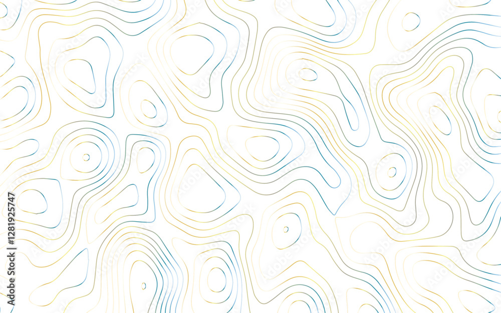 Abstract topography contour map line and modern wavy map line design ...