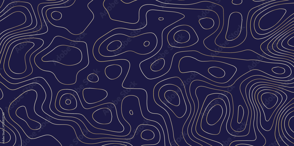 Abstract topography contour map line and modern wavy map line design ...