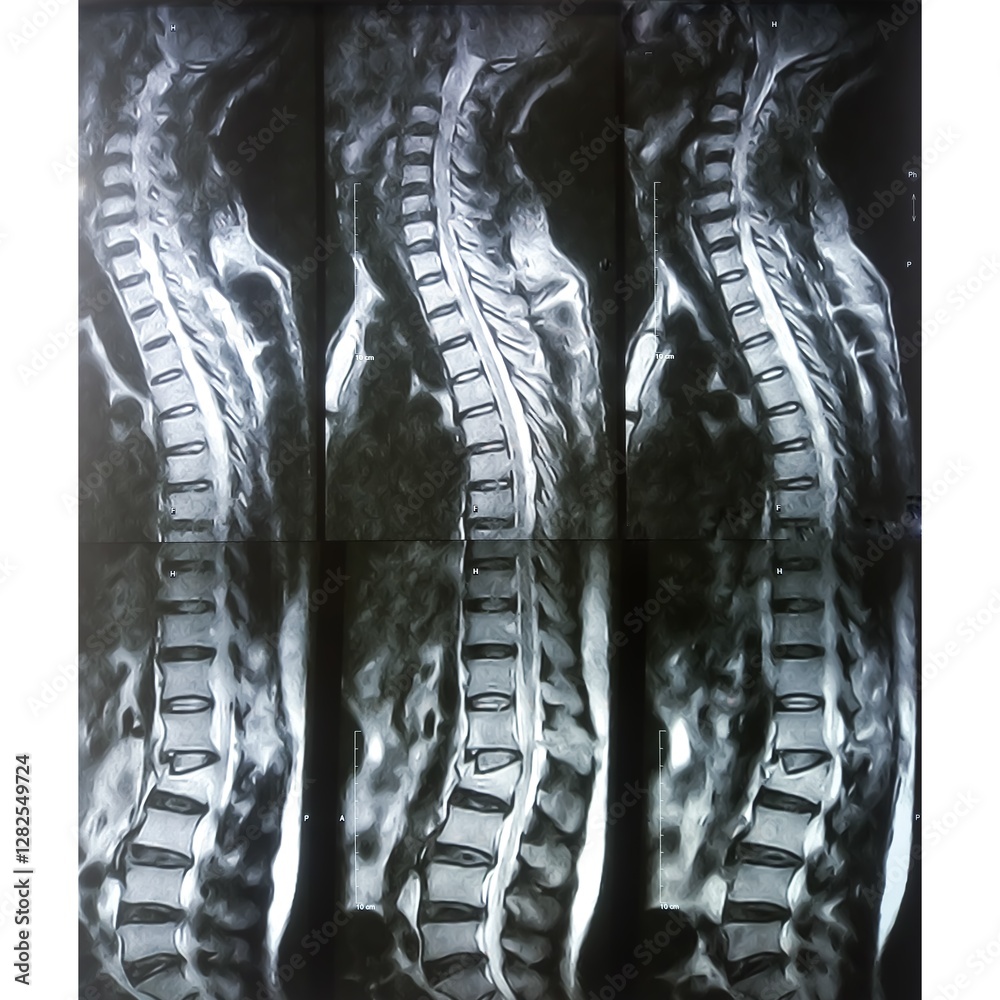 MRI scan of lumbosacral (LS) spine, case of lumbar spondylosis and ...