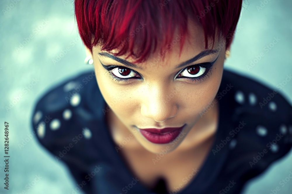 Pretty smiling black girl - for ads, flyer and social digital ad use ...
