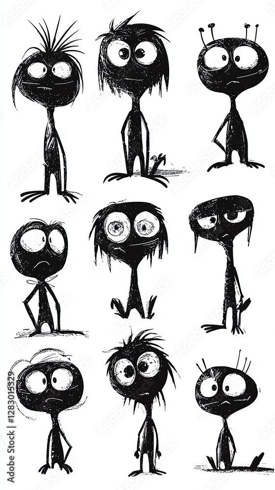 Ilustración de Stock Rubber hose inkblot cartoons which emerged during ...