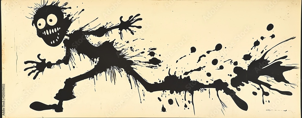 Ilustración de Stock Rubber hose inkblot cartoons which emerged during ...