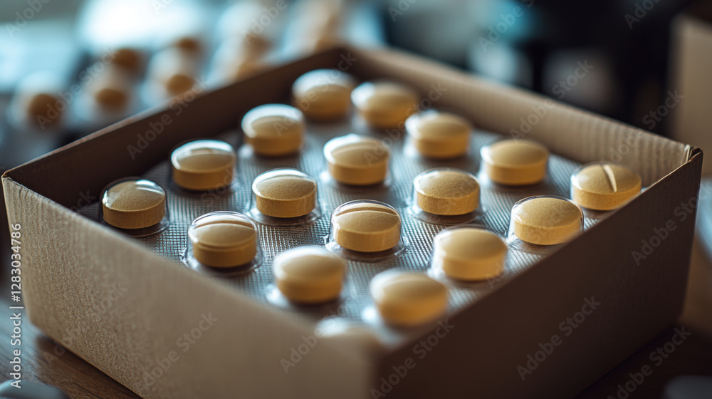 Laxative, A box of over-the-counter laxative tablets in high fidelity ...