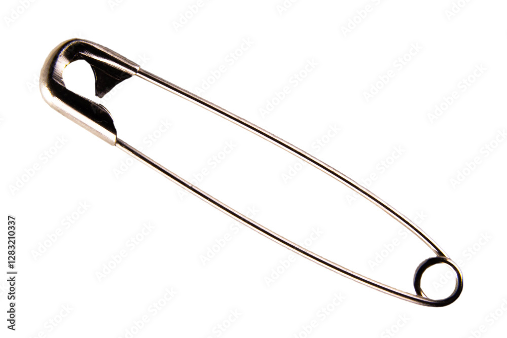 safety pin isolated on white, transparent background. png file Stock ...