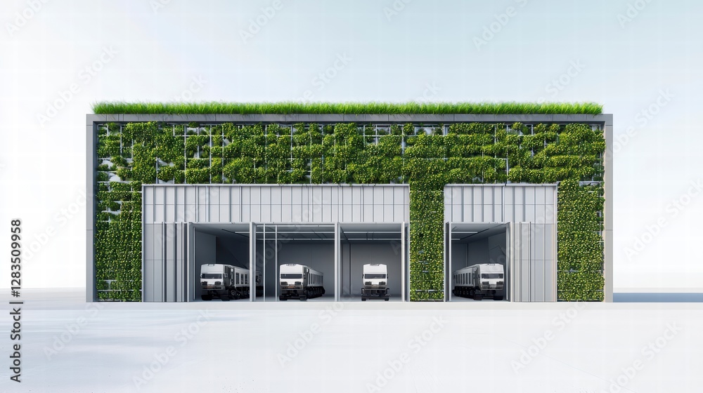 Green Logistics Hub: An innovative logistics hub, showcasing a ...