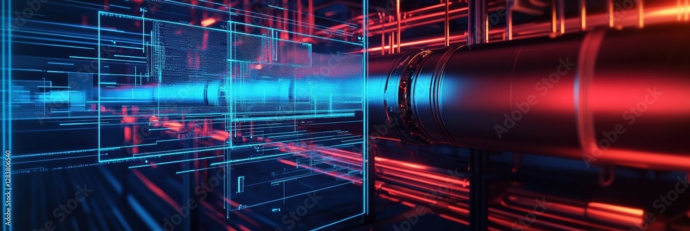 Thermal imaging of a gas leak showcasing blue and red heat signatures ...