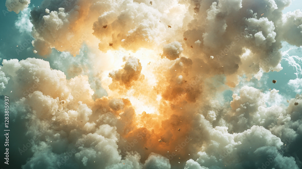 Magic smoke explode process animation sprite sheet. Cartoon clouds ...