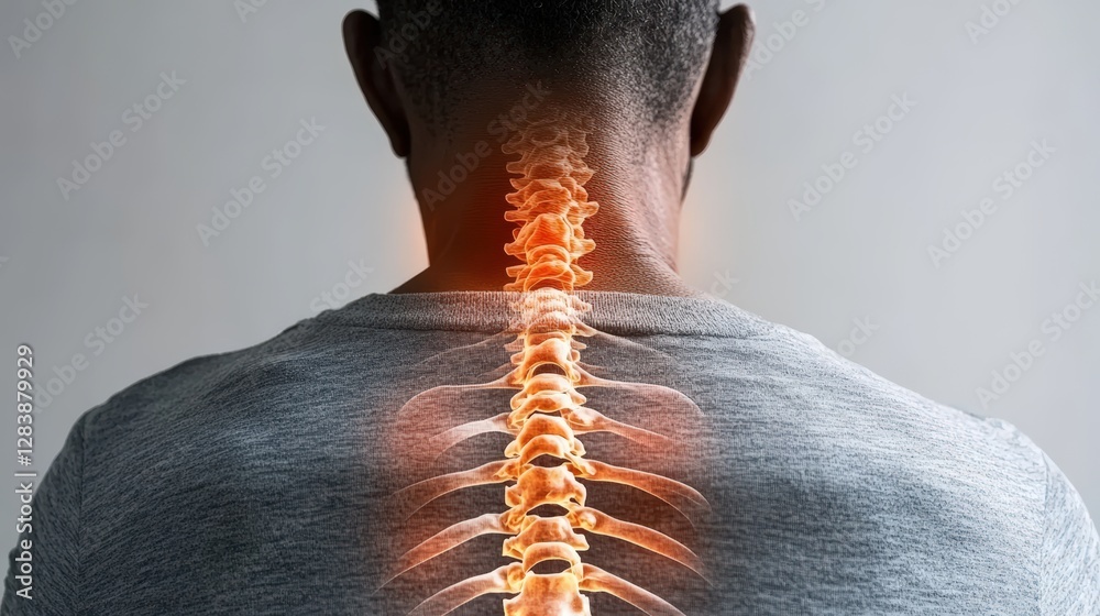 Man experiencing severe back pain due to physical strain and poor ...