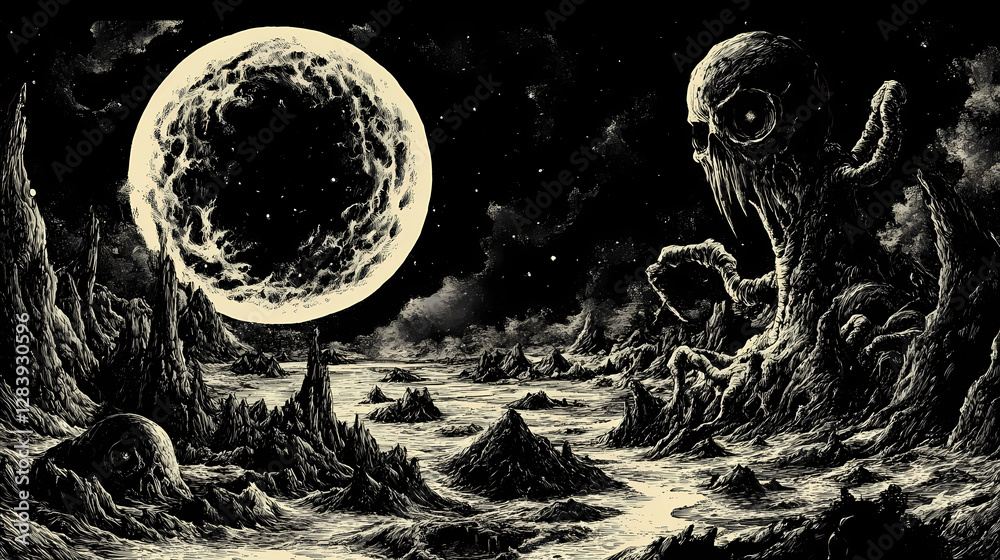 Cosmic horrors: disturbing and unsettling imagery, featuring creatures ...