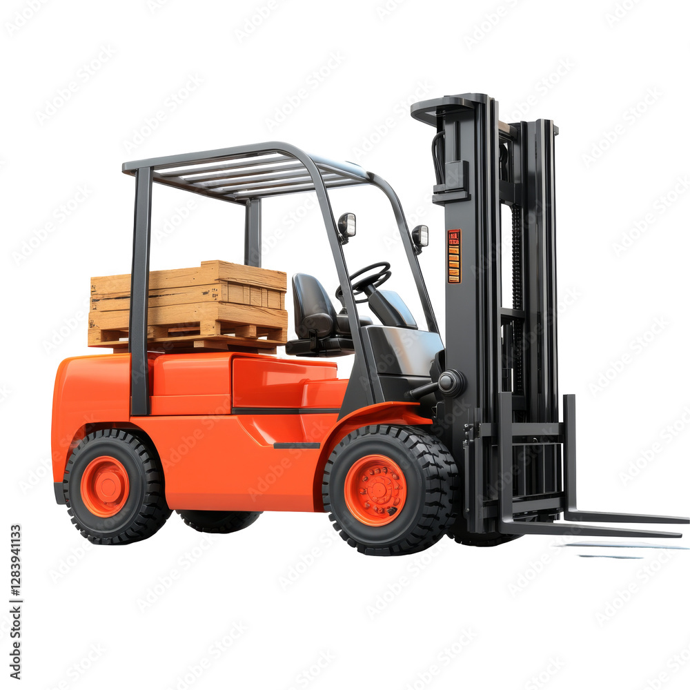 Forklift handling pallets warehouse png with transparency background ...