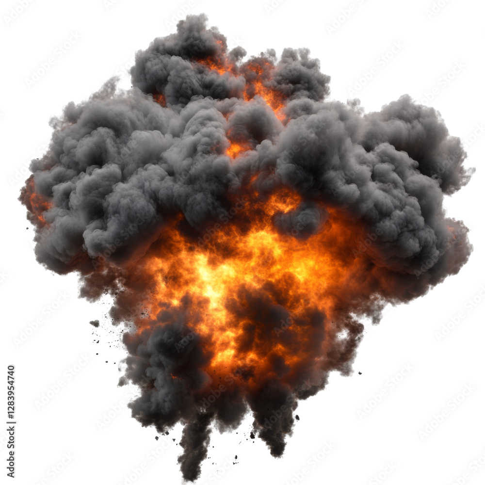 Explosive fireball eruption digital art png format transparent ...