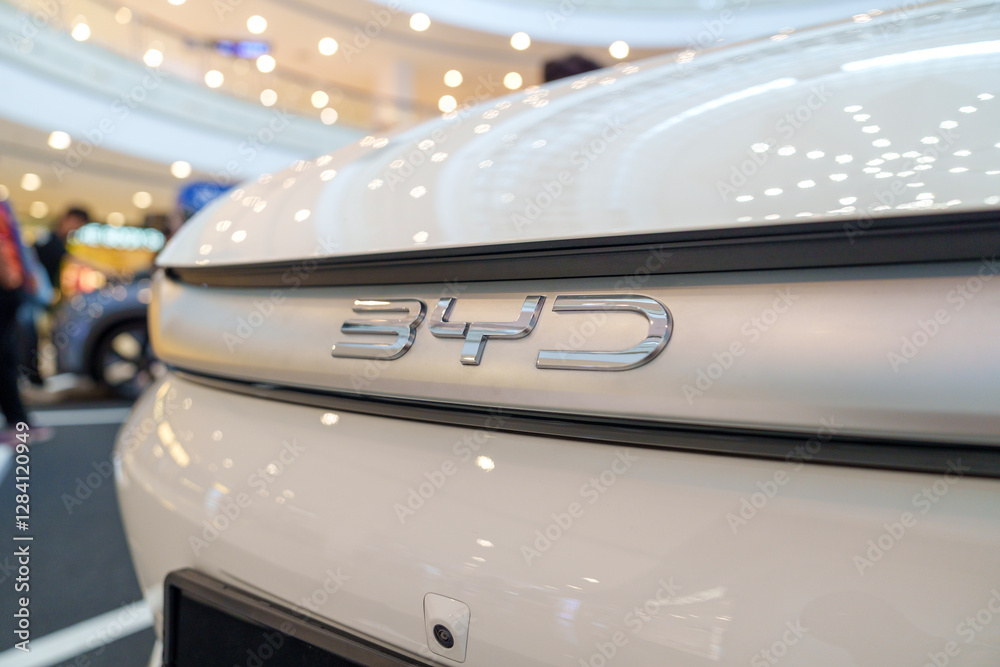 Foto de Stock Penang, Malaysia - Feb 22, 2025: Close-up of the sleek ...