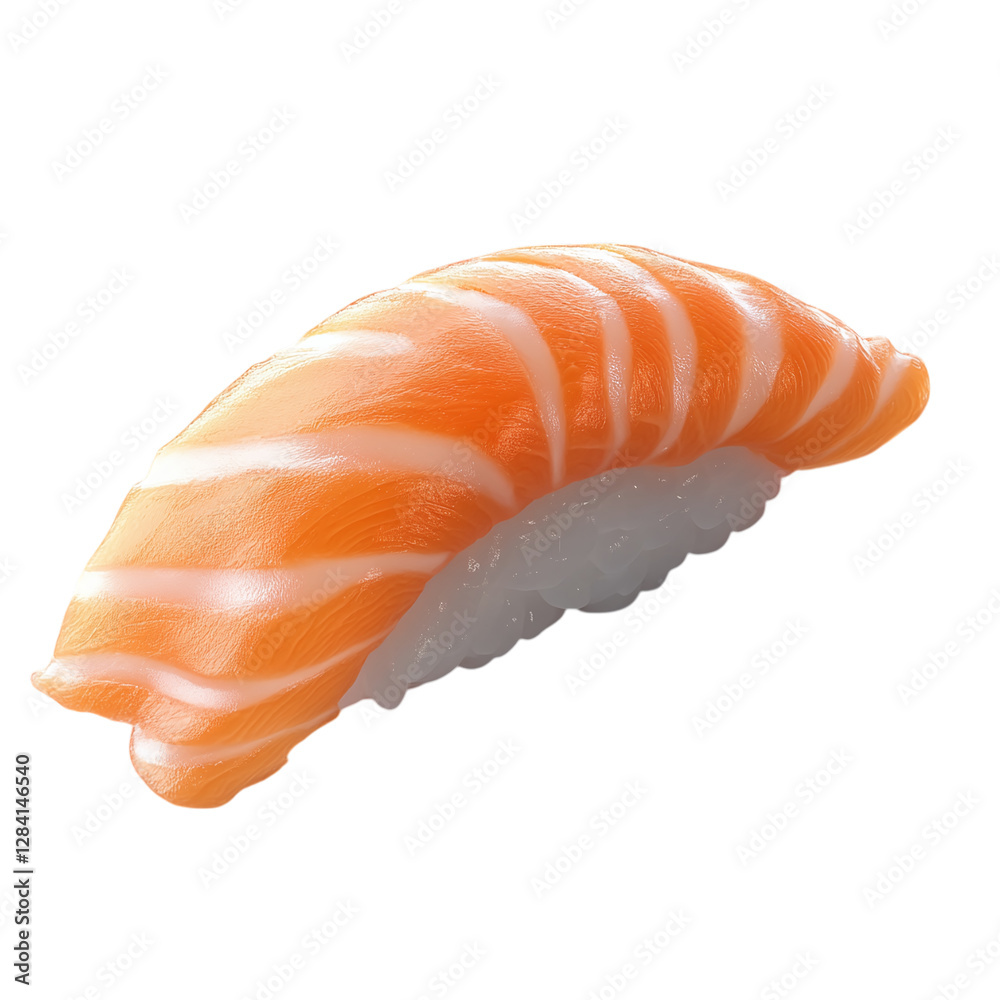 salmon nigiri side view isolated on transparent background Generative ...
