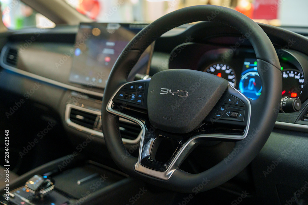 Foto de Stock Penang, Malaysia - Feb 22, 2025: A look inside the BYD ...