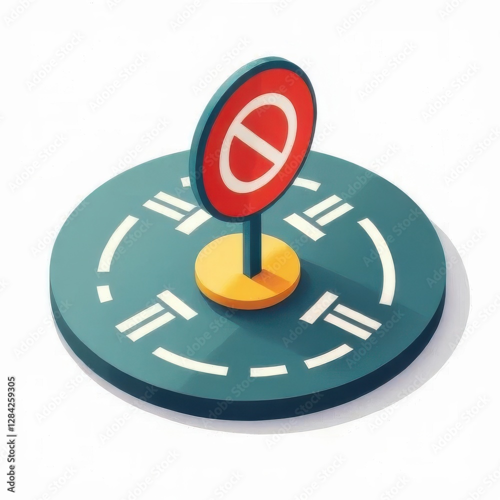 Navigating roundabout traffic signs city intersection traffic signage ...