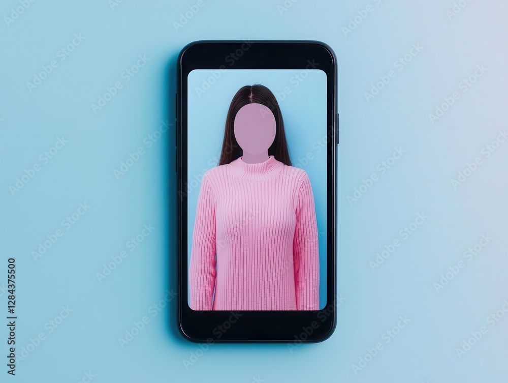 Social media profile with altered personal details, representing fake ...