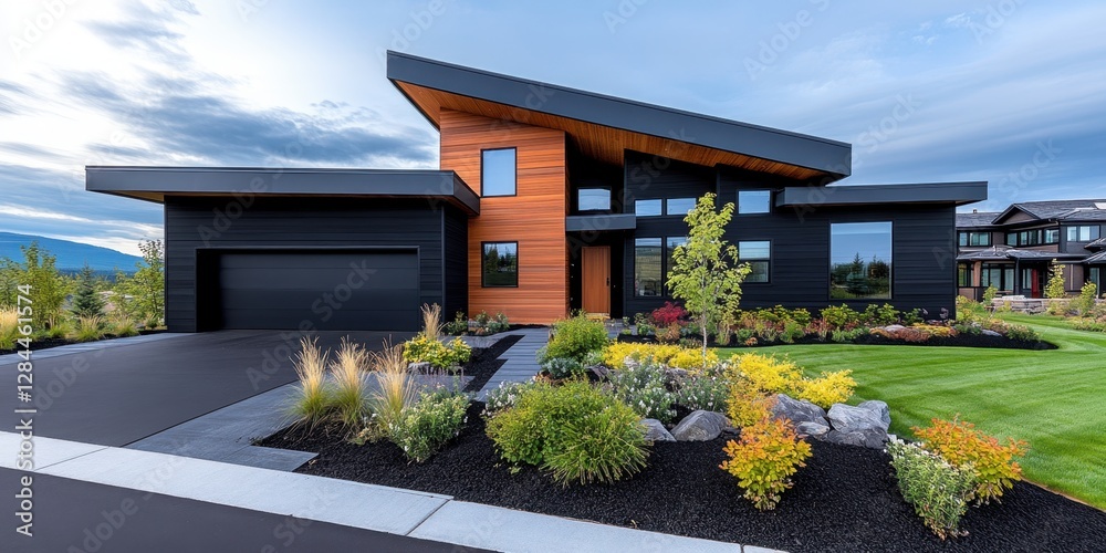 Contemporary Luxury. Installing dark composite wood siding and sleek ...