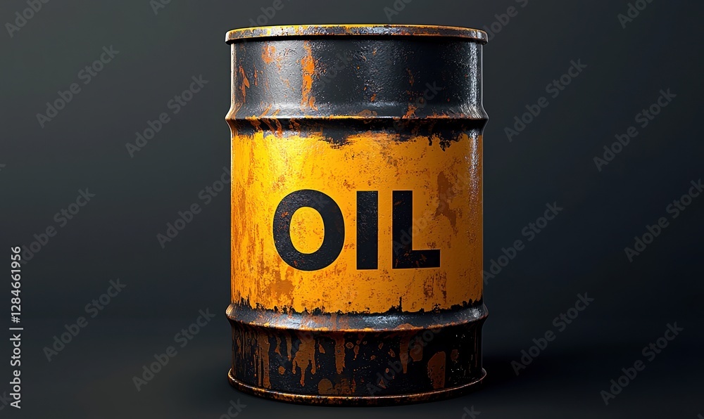 Simple vector art icon of an oil barrel designed for 2D game asset in ...