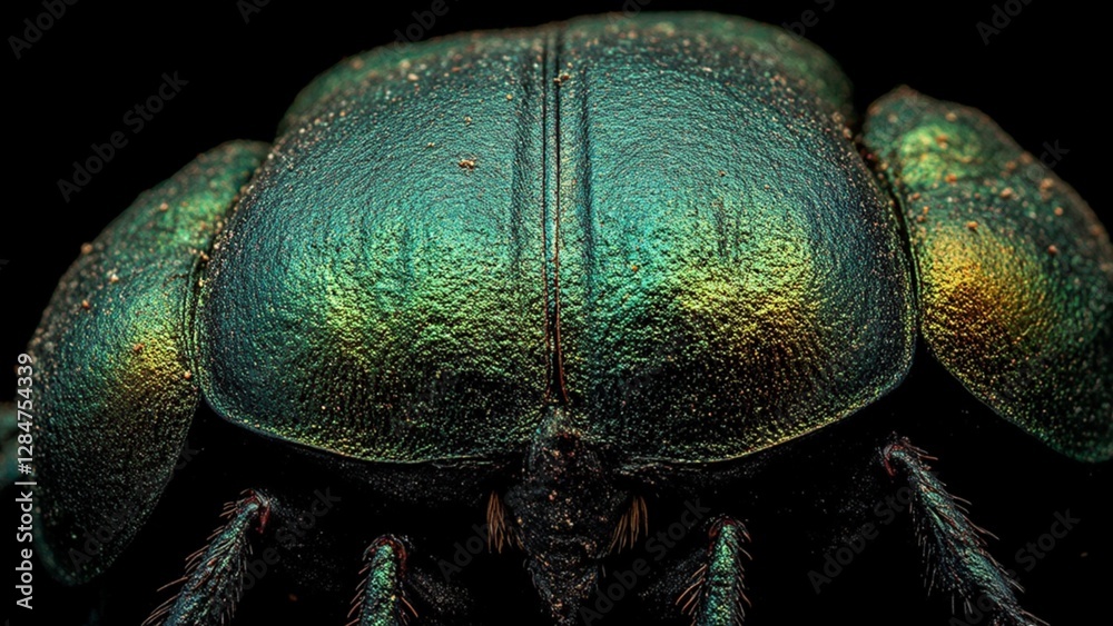 Ultra Sharp Macro Photograph of Hercules Beetle Wing with Textured ...