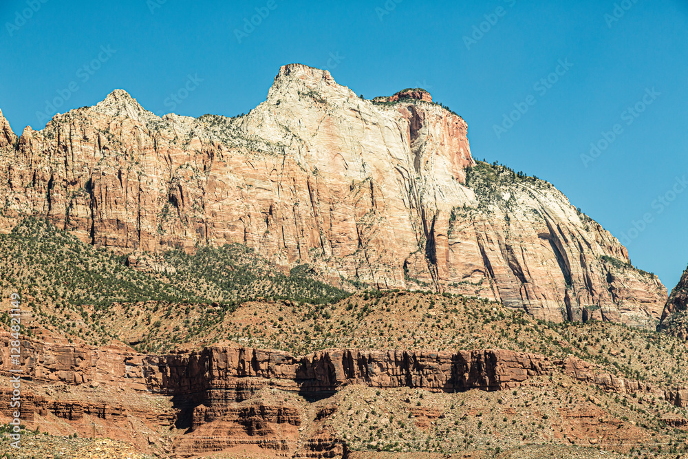 Zion National Park Utah rock formations Stock Photo | Adobe Stock