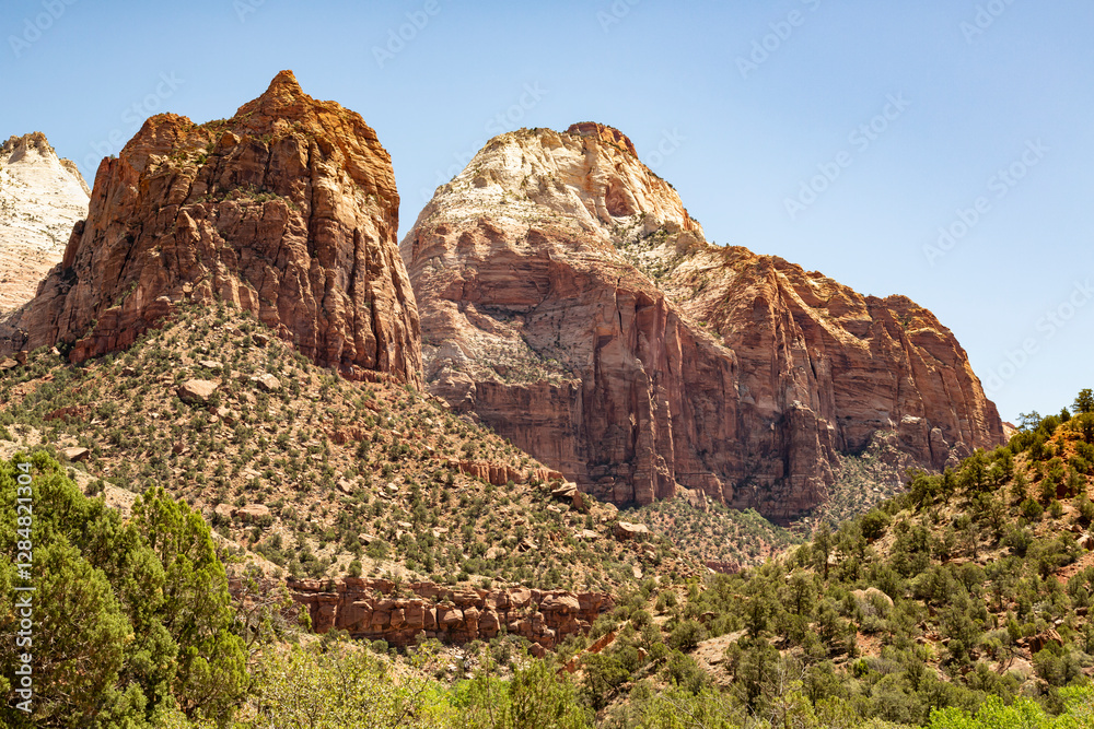 Zion National Park Utah Rock formations Stock Photo | Adobe Stock