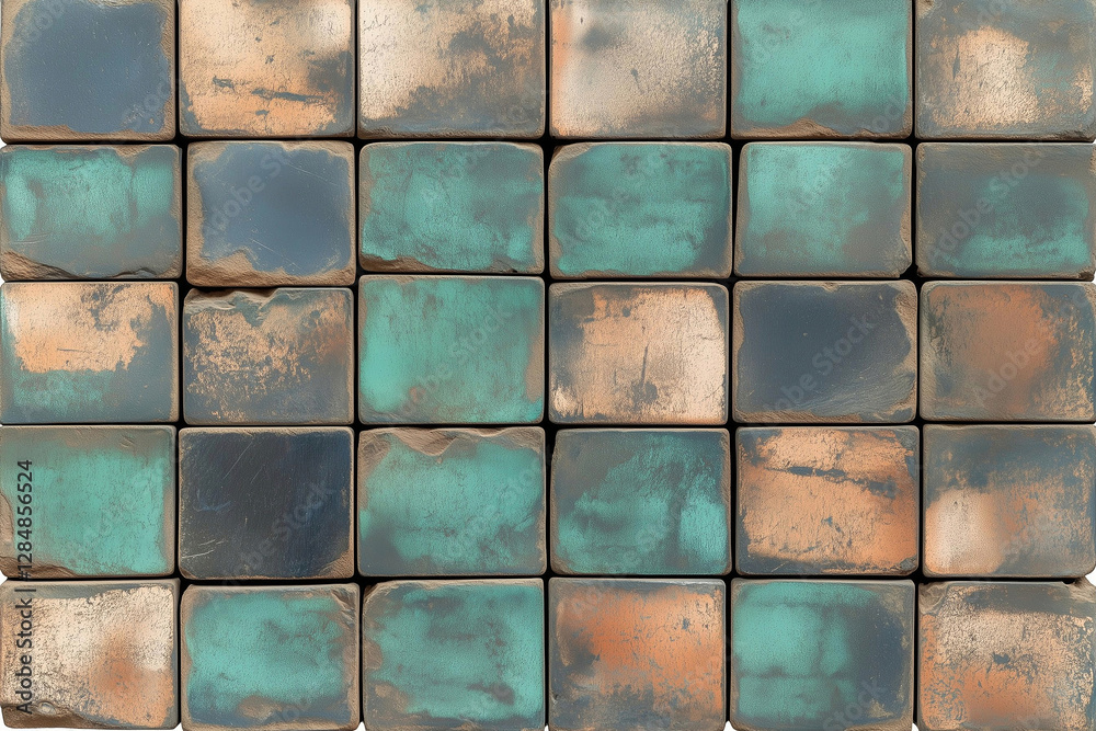 Foto de Stock Textured blocks graphic design. The image shows a set of ...