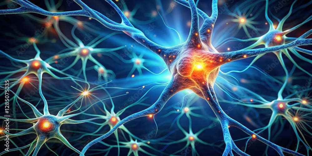 Motor neuron synapses with muscle fiber via electrical impulse ...