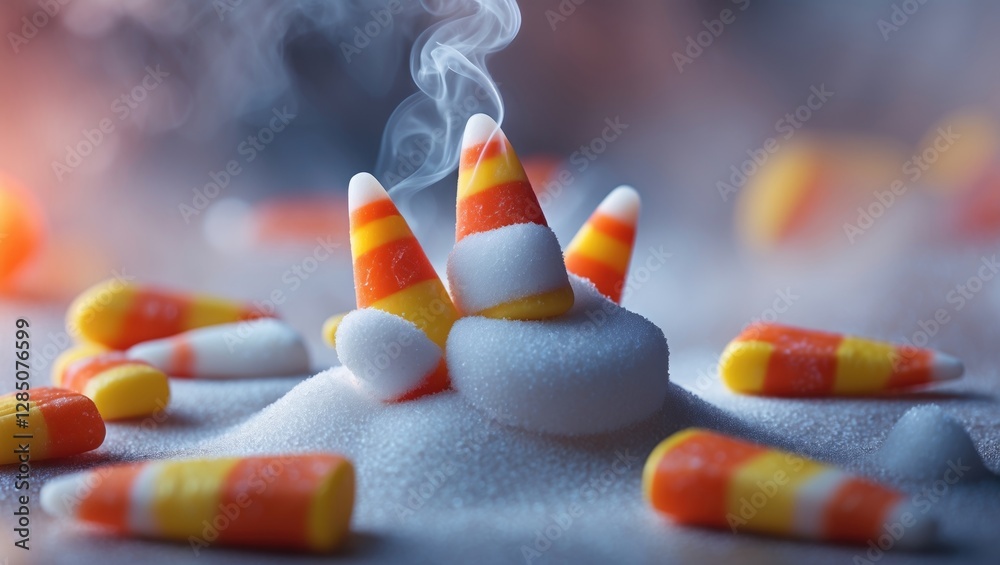 Candy corn. Sweet mist. A vector symbol of genuine depiction. Stock Photo | Adobe Stock