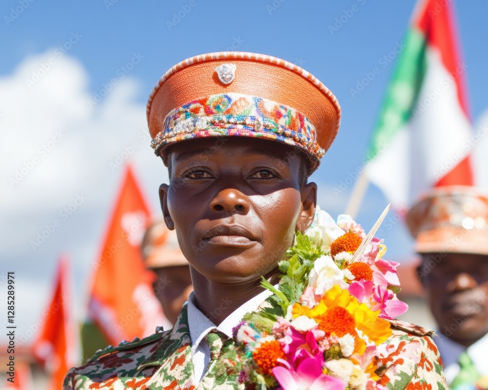 Cultural Unity in Madagascar Traditional and Military Attire for Martyrs Day - Celebrating ...
