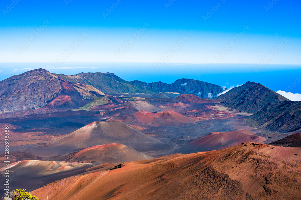 Majestic Haleakala Volcanic Crater Landscape at 10,000 Feet, Maui ...