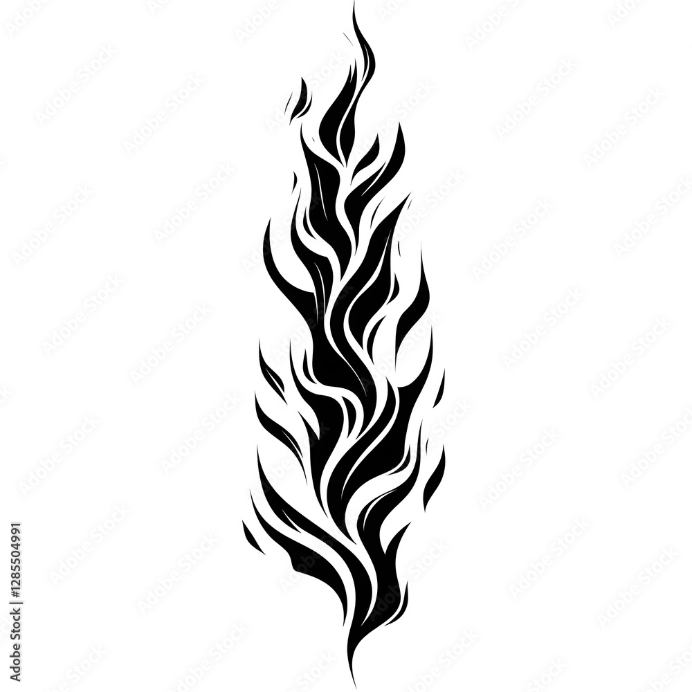 abstract flame vector stencil design laser engraving Stock Photo ...