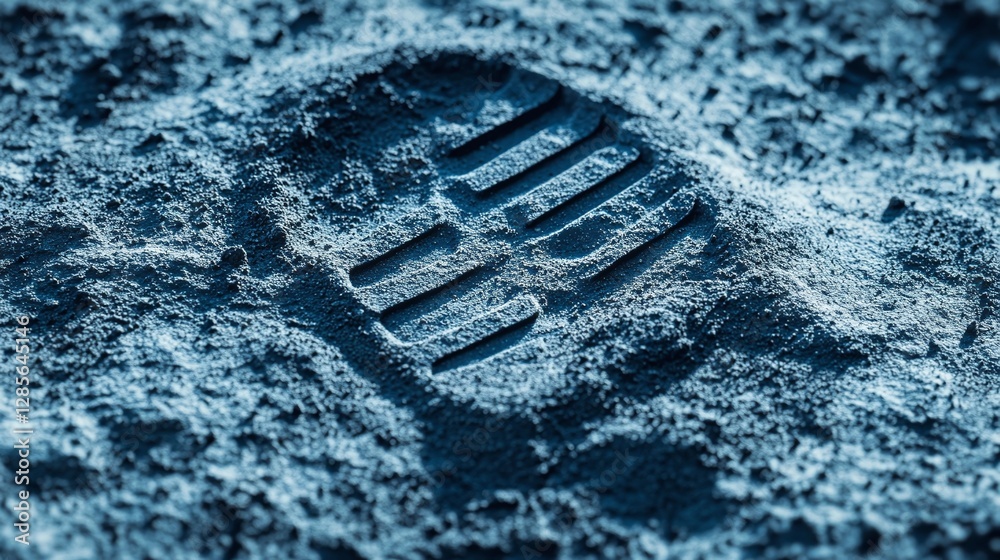 Astronaut footprint on the moon surface Stock Illustration | Adobe Stock