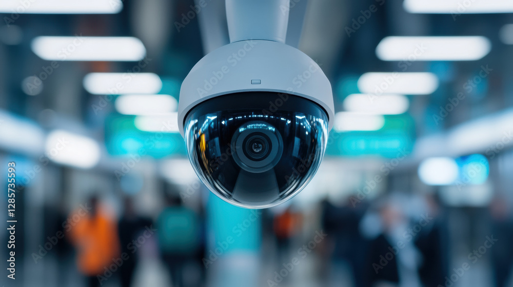 CCTV camera installed in a bank vault for security monitoring purposes ...