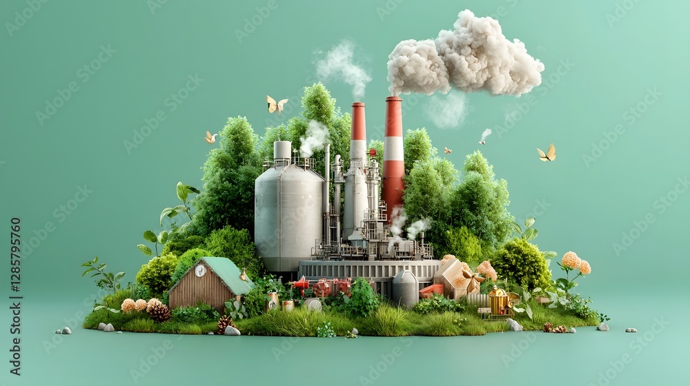 Ilustrace Infographic illustrating the impact of deforestation and ...